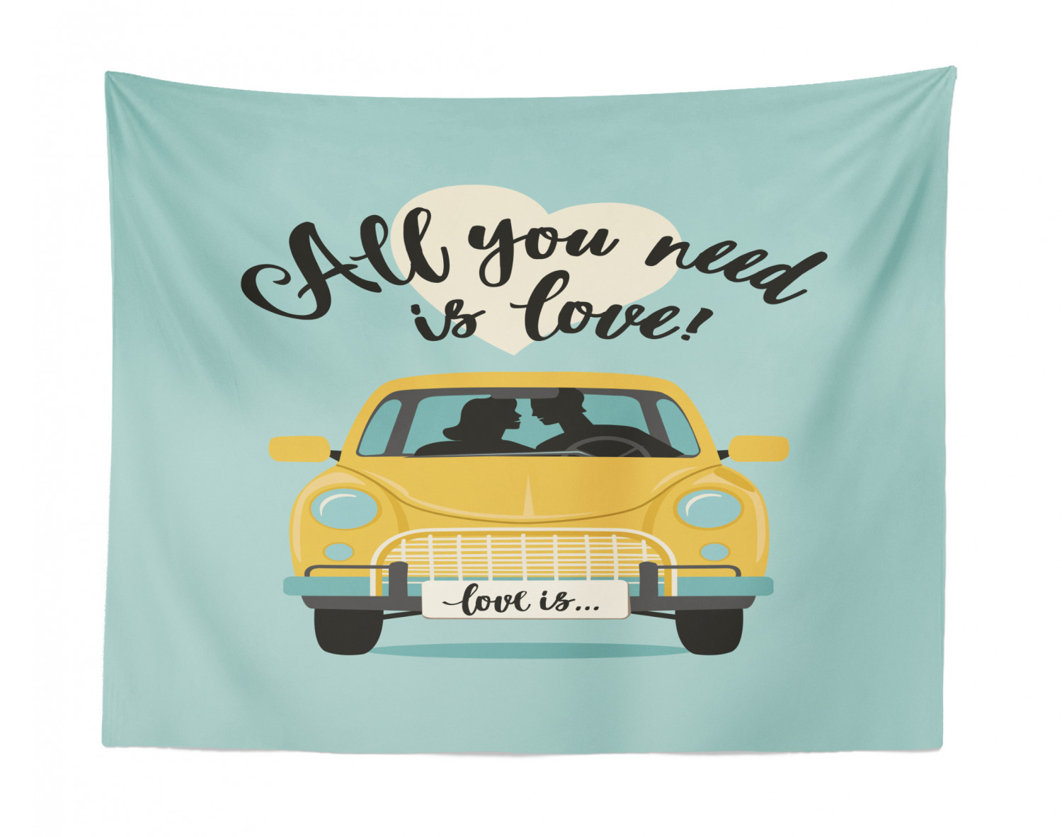 Kissing Tapestry, Love Themed Composition of Lip Sending Kisses and ...