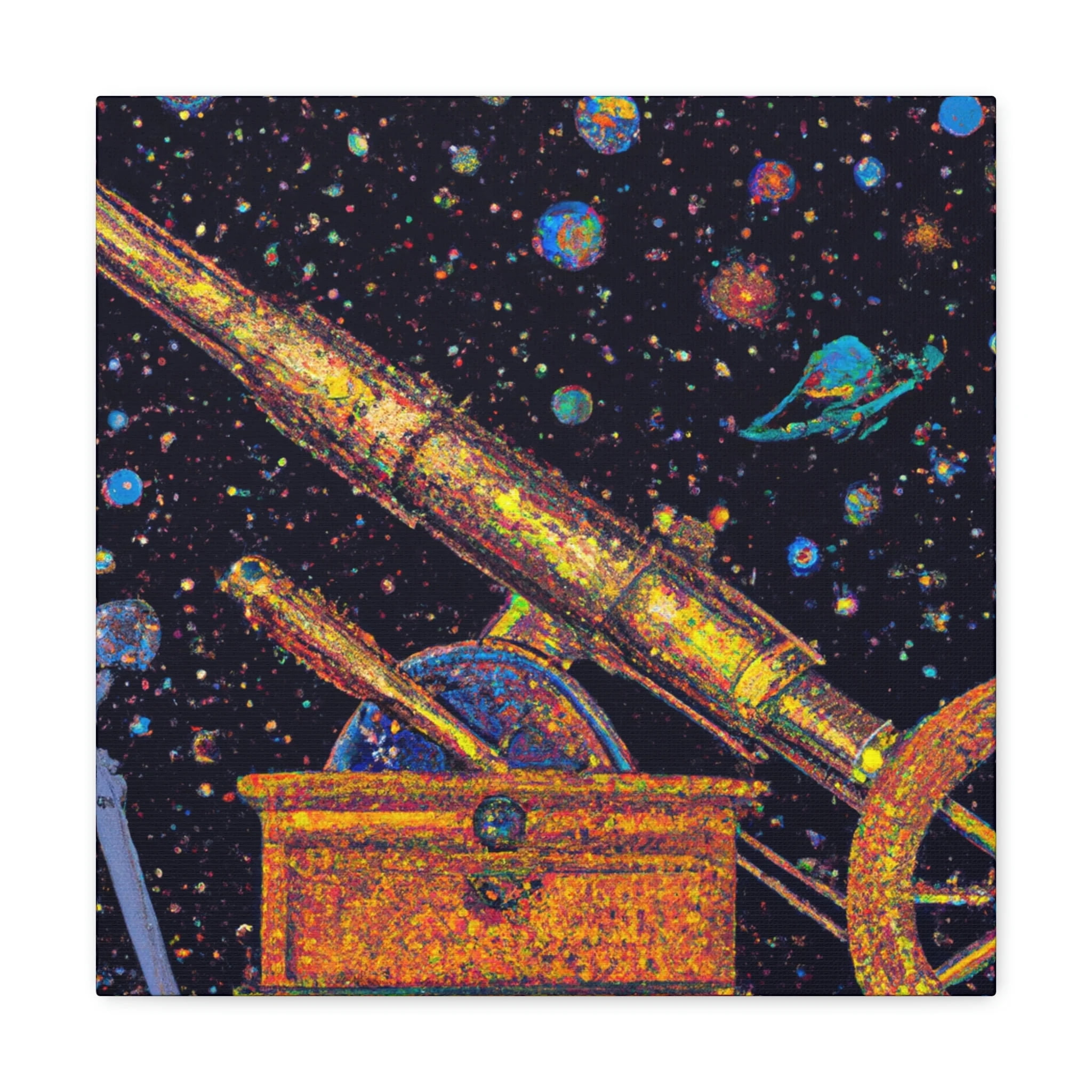 Astronomy In Pointillism - Canvas - Walmart.com
