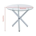 Pantanal Modern Round Glass Dining Room Table And Chairs Set Of 4 ...