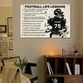 Custom Football Life Lessons Canvas Wall Art, Personalized Motivational ...