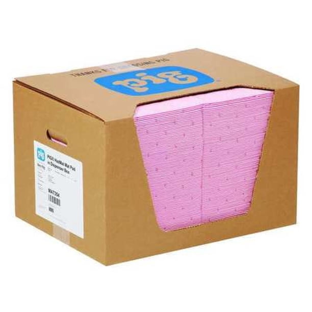 New Pig HazMat Mat Pad in Dispenser Box, 28 oz Absorbency Per Pad ...