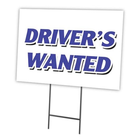 SignMission C-1824 Drivers Wanted 18 x 24 in. Drivers Wanted Yard Sign ...