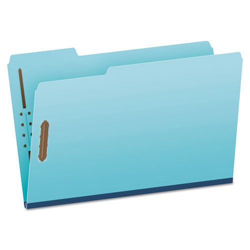 Heavy-Duty Pressboard Folders With Embossed Fasteners, Legal Size, Blue ...