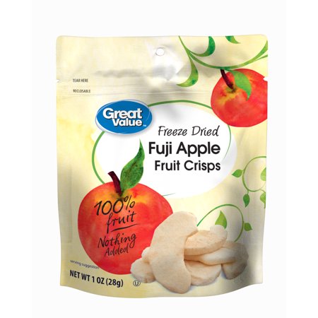 Great Value Freeze Dried Fuji Apple Fruit Crisps, 1 oz - Walmart.com