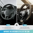 2026 New Black Cheetah Print Steering Wheel Cover, 14.5-15 Inch ...