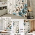 Bathroom Shower Curtain Country Blue White Floral Waterproof Shower ...