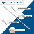 2PCS Stainless Steel Lab Laboratory Mini Double-Ended Spatula Micro ...