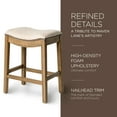 Open Box Maven Lane Adrien Saddle Backless Bar Stool, Natural, Counter ...