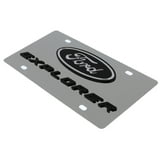 Ford Explorer Dual Logo License Plate (Black On Chrome) - Walmart.com
