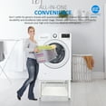 EZ Laundry Pedestal Compact 24" x 18" Washer Dryer Riser with Pull-Out ...