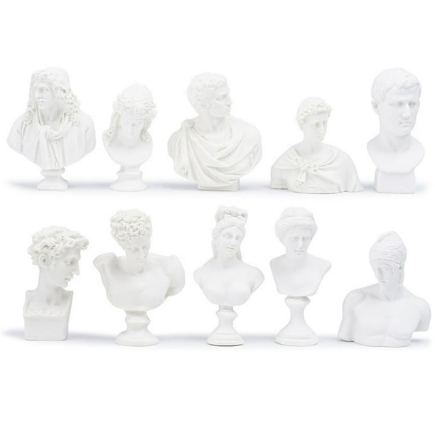 facefd 10 Pieces Sculpture Drawing Sketch Plaster Cast Figure Statue ...