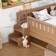 LHYY Queen with built-in bookshelves and small staircase,high-quality ...