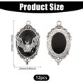 12Pcs Vampire Bat Shaped Alloy Enamel Pendants Silver Black 43x24mm DIY ...