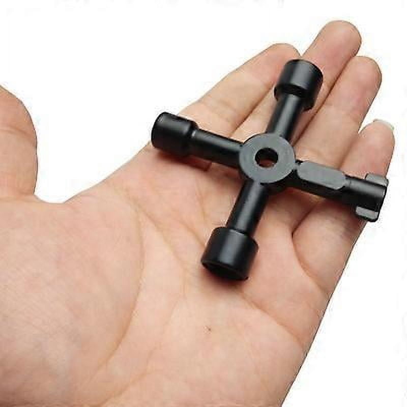 Black Multifunctional 4 Way Utilities Key for Electric Water Gas Meter ...