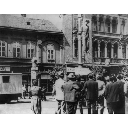 Public Hanging Of A Serbian Martyr In A Public Square In Belgrade. The ...