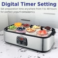 Magnavox Digital Yogurt Maker Machine, 8 Glass Jars, Stainless steel ...