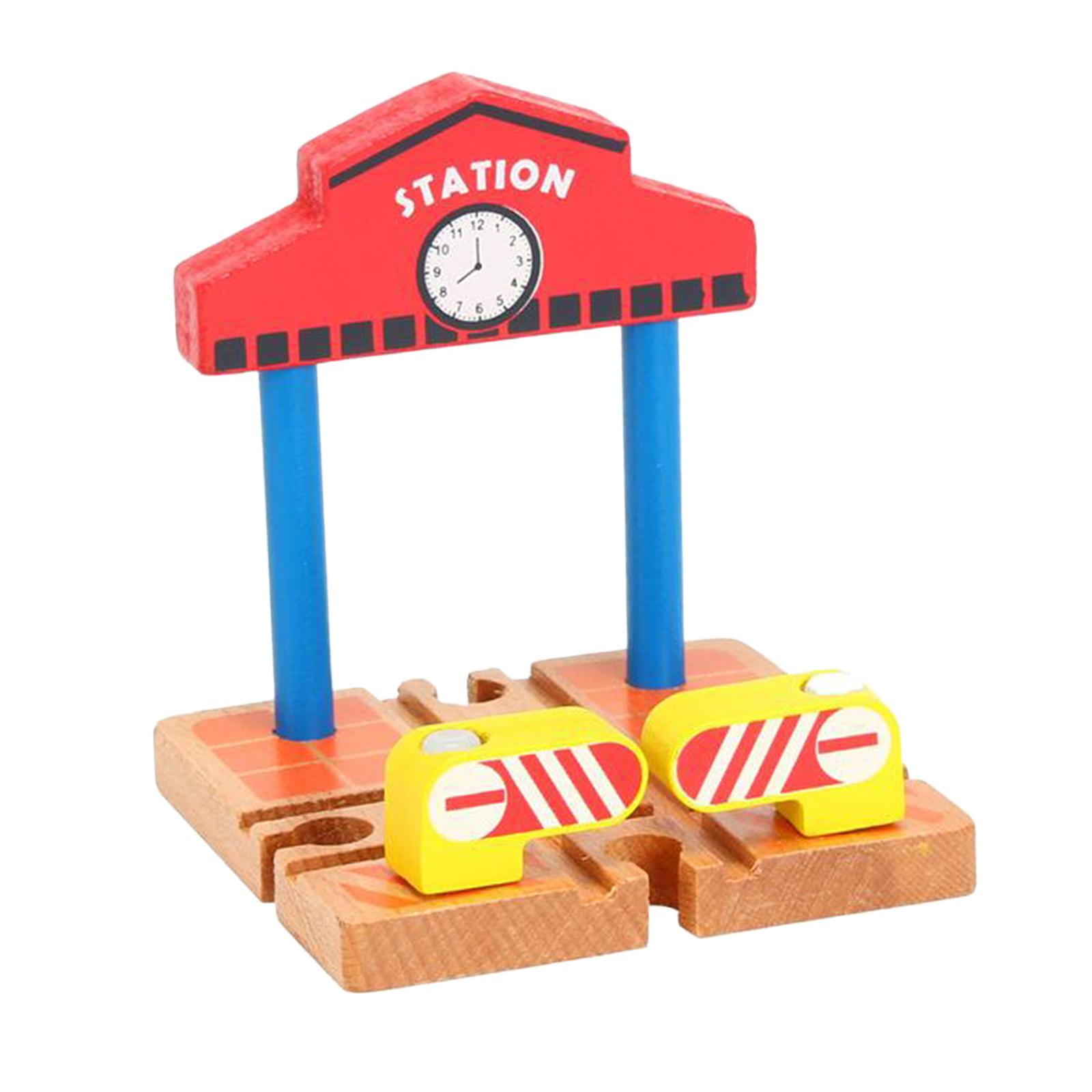 Wooden Train Station Platform Accessories Building Play Set Favors ...