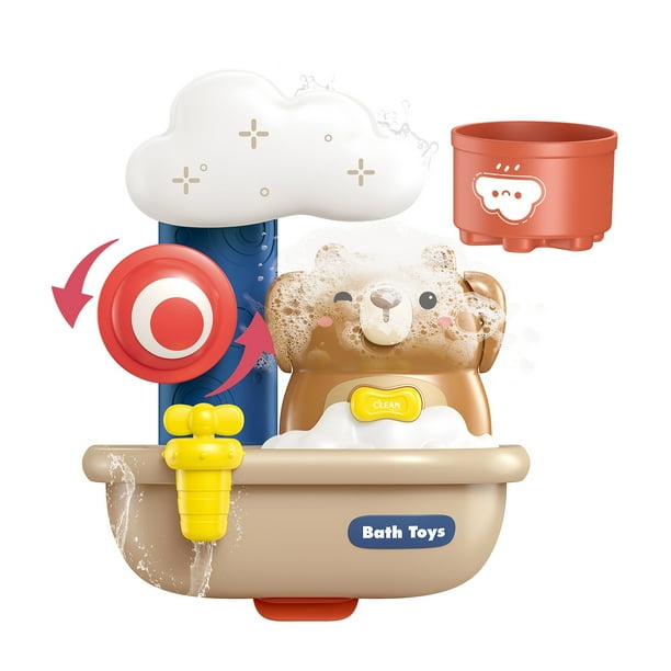 New Children's Bathroom Water Play Set - Bubble Bear Bath Toy Kit for ...