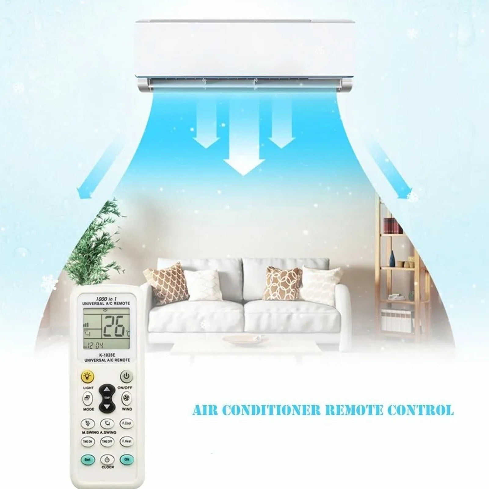 Control remoto de aire acondicionado 1000 en 1 Controlador de aire ...