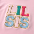 Bmisegm Long Sleeve Bodysuit Embroidered Letter Lil Sis Short Snap ...