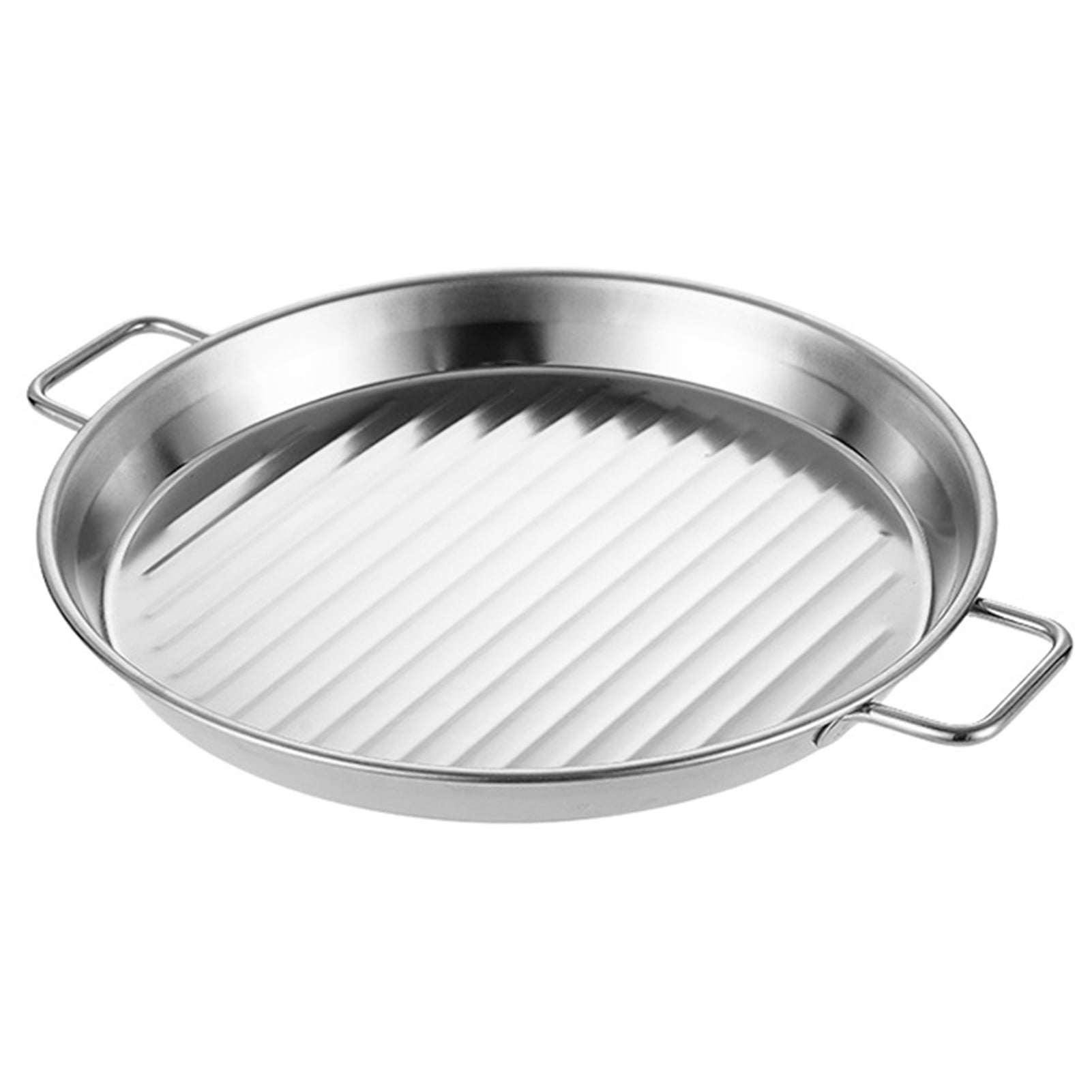 DISHAN High Temperature Resistant Double Handle Pizza Pan: Grooved ...