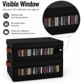 4 Packs CD Storage Box with Visible Window, Stackable CD Case Holder ...