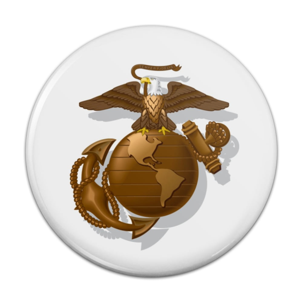 Marines USMC Golden Logo on White Eagle Globe Anchor Officially ...