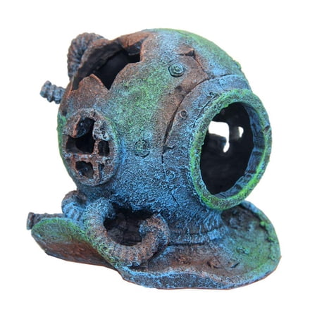SLOCME Aquarium Sunken Submarine Helmet Decorations - Realistic Vintage ...