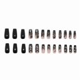 24-Piece Butterfly Pattern Press-On Nails - Elegant Shiny Ballet-Shaped ...