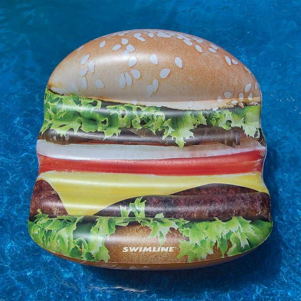 Swimline Vinyl Deluxe Cheeseburger Pool Float, Multicolor - Walmart.com