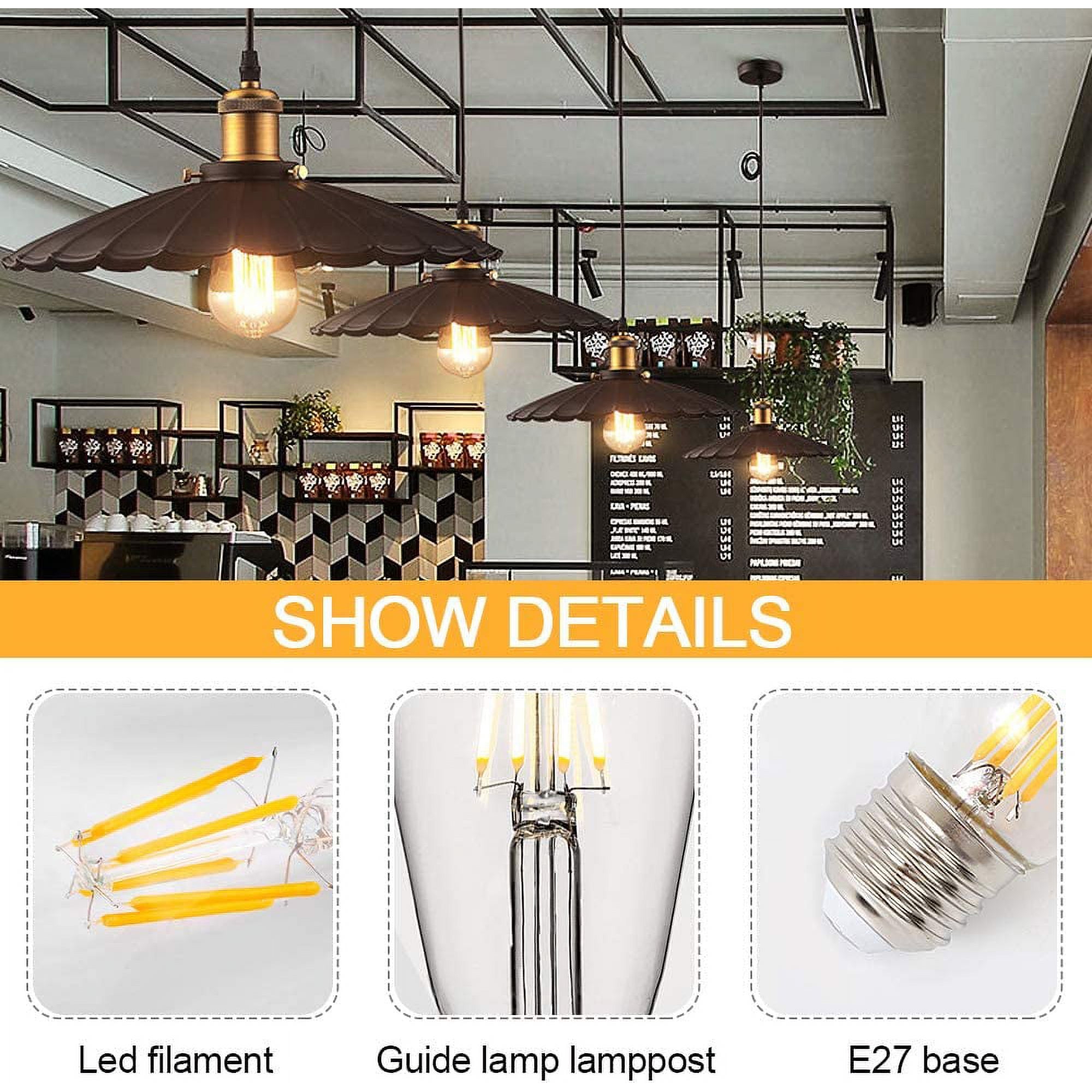 Click here for Hotelus Vintage Led Edison Bulbs Dimmable Led Fila... prices