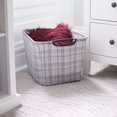 Household Essentials Medium Tapered Storage Bin with Wood Handles, Grey ...