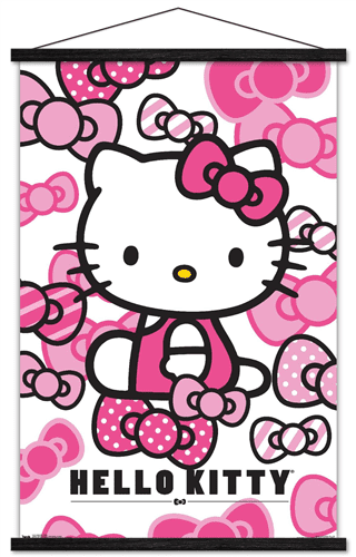 Hello Kitty - Bows Wall Poster with Magnetic Frame, 22.375" x 34 ...