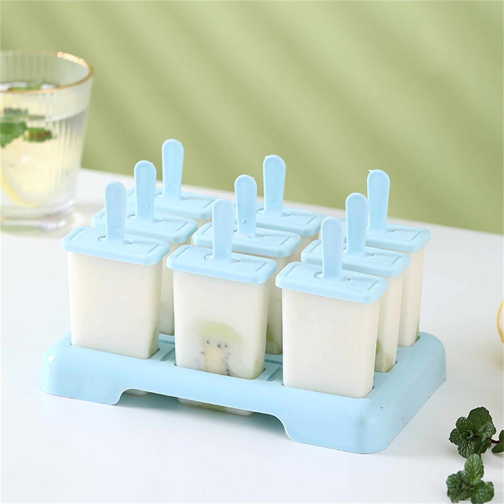 Dream Lifestyle Popsicles Molds Set, Plastic 9-Pack Ice Pop Molds with ...