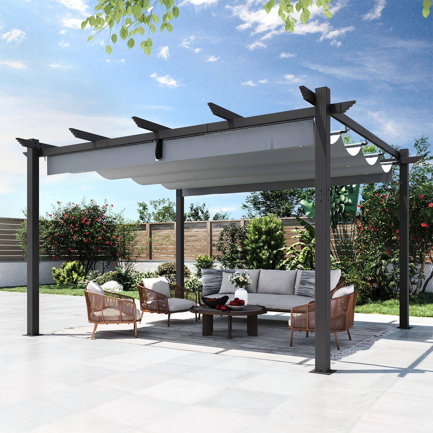 Click here for Uphyb Outdoor Retractable Pergola 10 X 13  Outdoor... prices