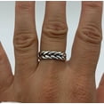 ELANZAA JEWELS- Silver Braid Ring Dainty Adjustable Open Band With ...
