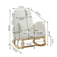 High Back Rocking Chair, High Back Side Bag Flannelette Wood Indoor ...