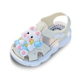 WZEIIOT Girls Lightweight Sandals Summer Cartoon Print Outdoor Play Non ...
