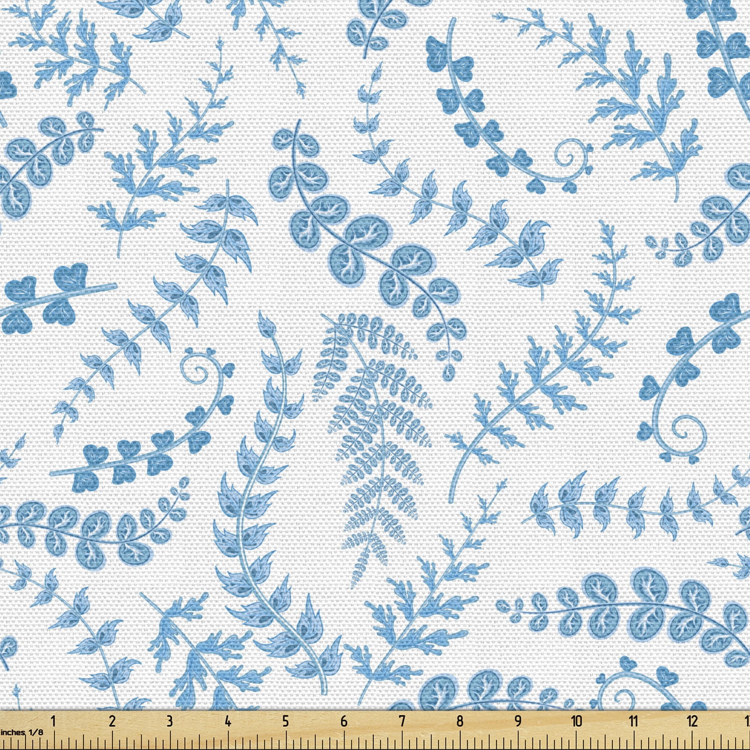 Botanical Upholstery Fabric by the Yard, Continuous Pattern of ...