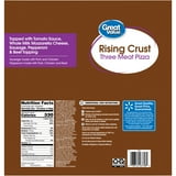 Great Value Rising Crust Three Meat Frozen Pizza 28.8oz - Walmart.com