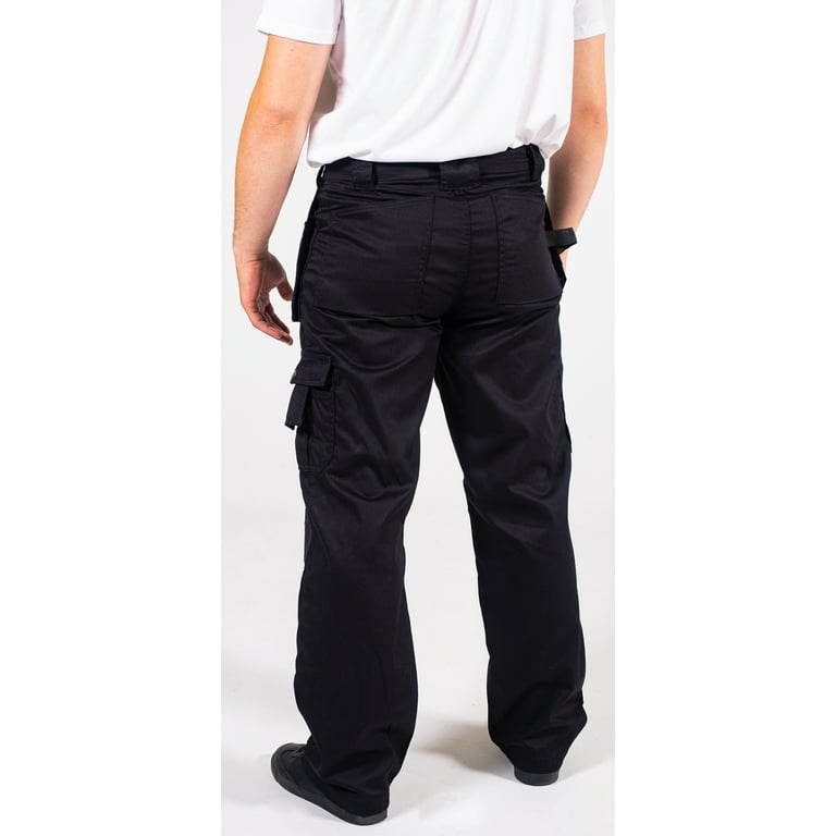 Skylinewears Men's Black Cargo Pants With Cordura Knee Skylinewears Men's Black Cargo Pants With Cordura Knee