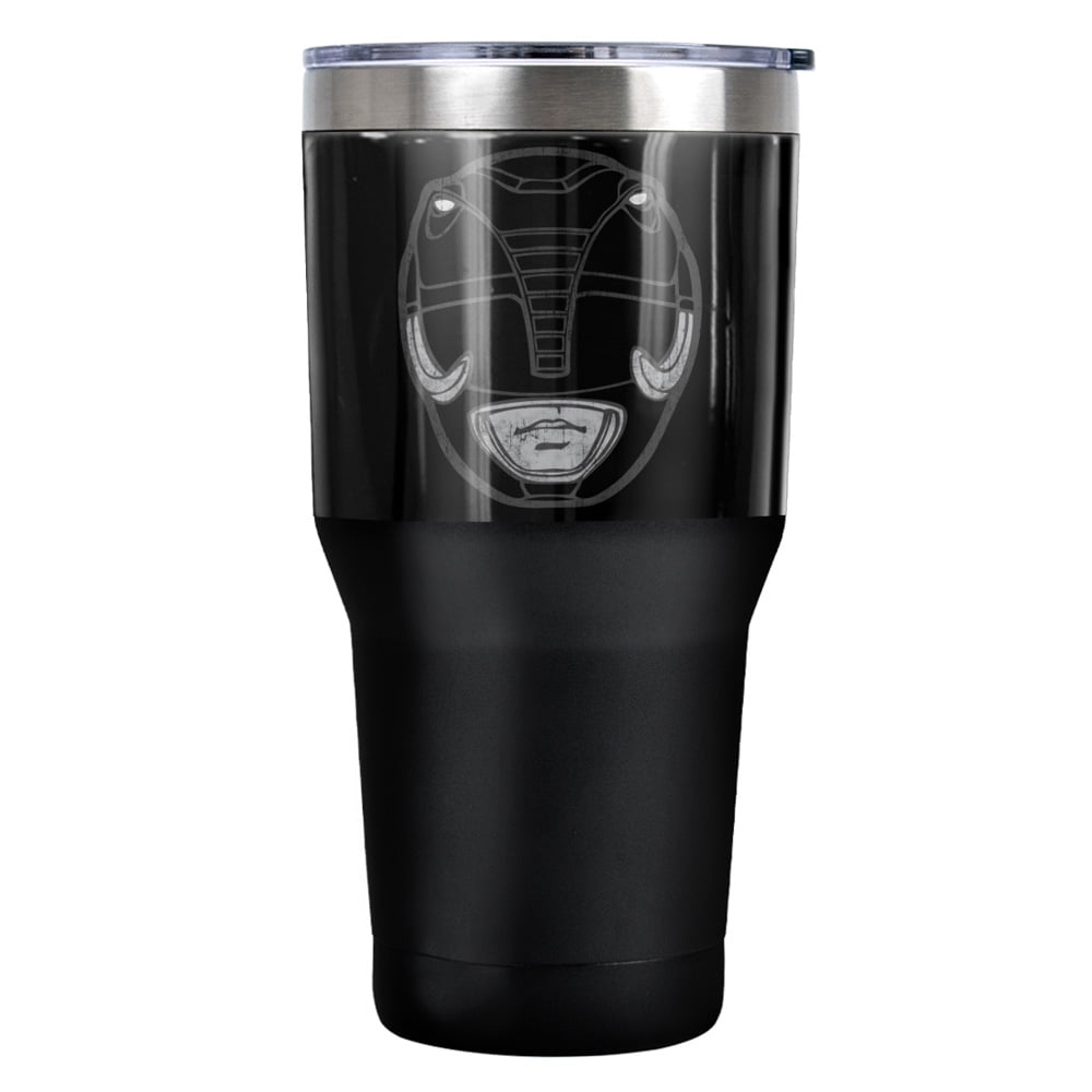 Power Rangers Black Ranger Mask Stainless Steel Tumbler 30 oz Coffee ...