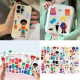 8 Sheets Kids Jigsaws Education Sticker Children's Dress Up Puzzle ...
