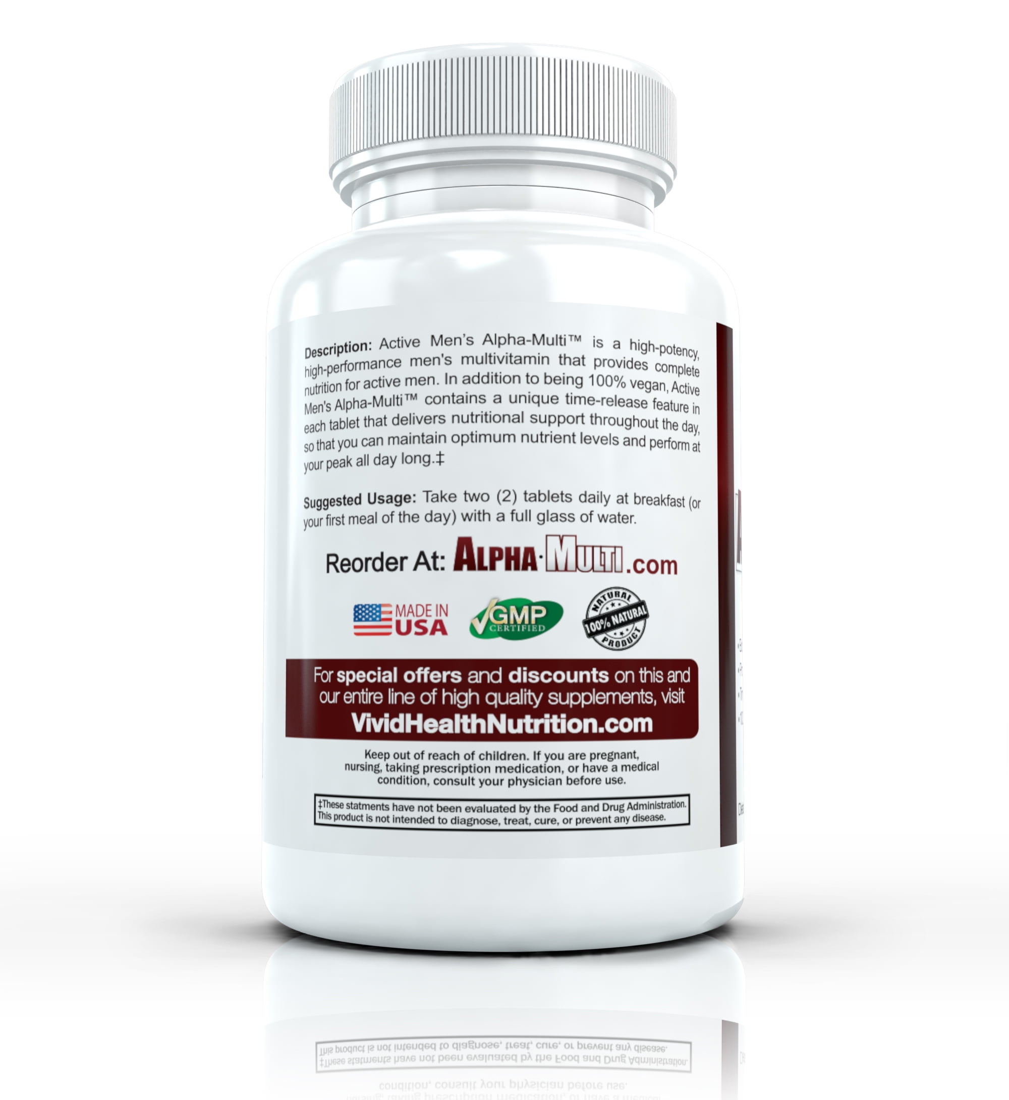 Active Men’s Alpha Multi Complete Multivitamins for Men, 60 Tabs