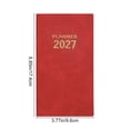 2027 Daily Planner Portable Notebook Red 6.8x3.7 Inches Lined Journal ...