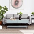 Homylin 42" Modern Coffee Table with Shelve and Drawer, Accent Table ...