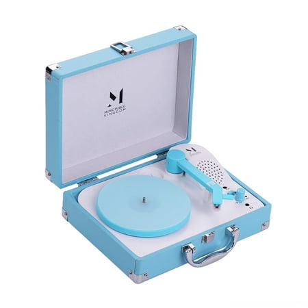 Portable Record Player for 7-inch Vinyl Turntable Suitcase Phonograph 2 ...