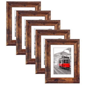 DAX Two-Tone Document Frame, Wood, 8.5 x 11, Black with Gold Leaf Trim ...