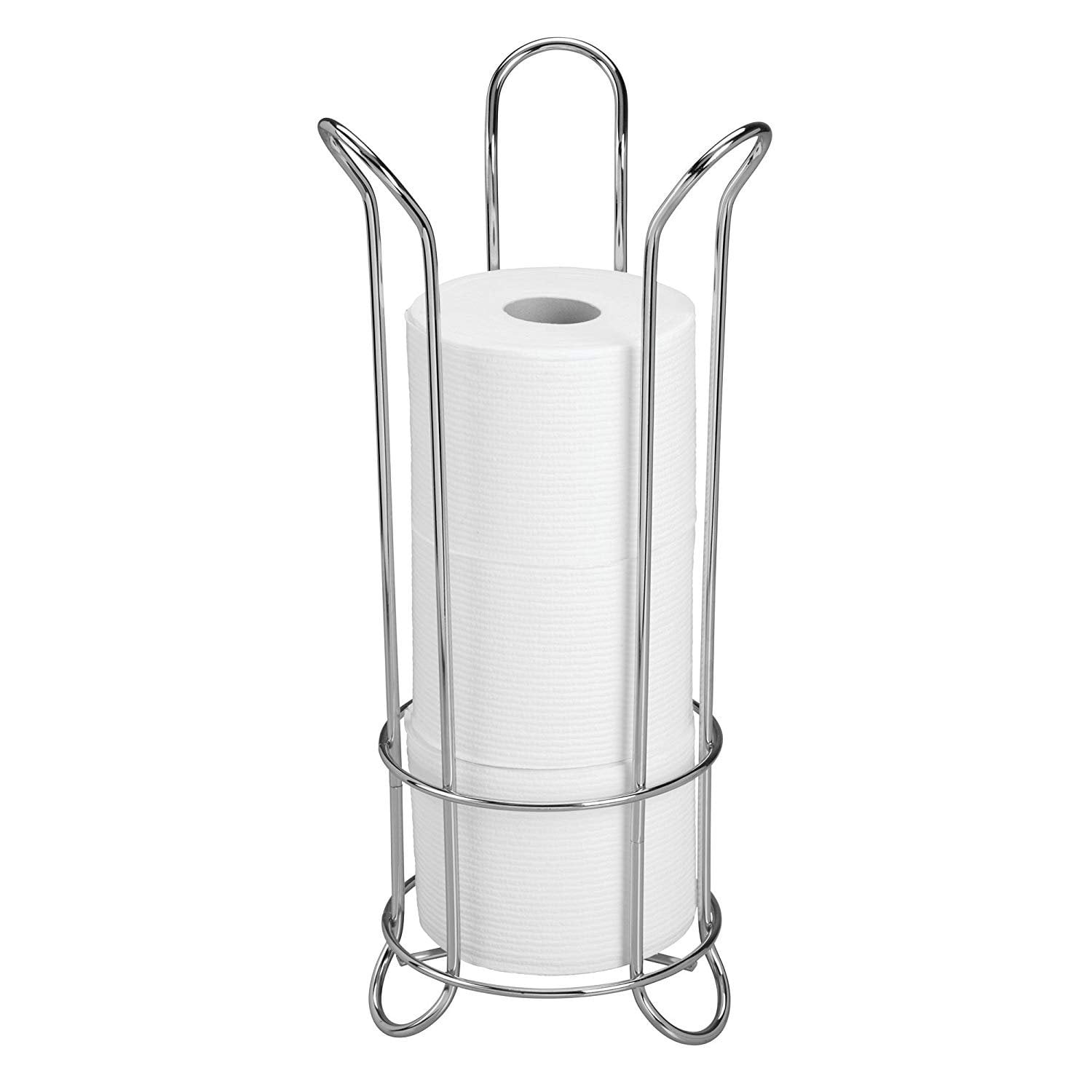 IDesign Classico Metal Toilet Tissue Roll Reserve Organizer For idesign-classico-metal-toilet-tissue-roll-reserve-organizer-for