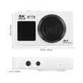 Dual Screen 5K Digital Camera for Vlogging - 8000MP, 18X Zoom, Includes ...
